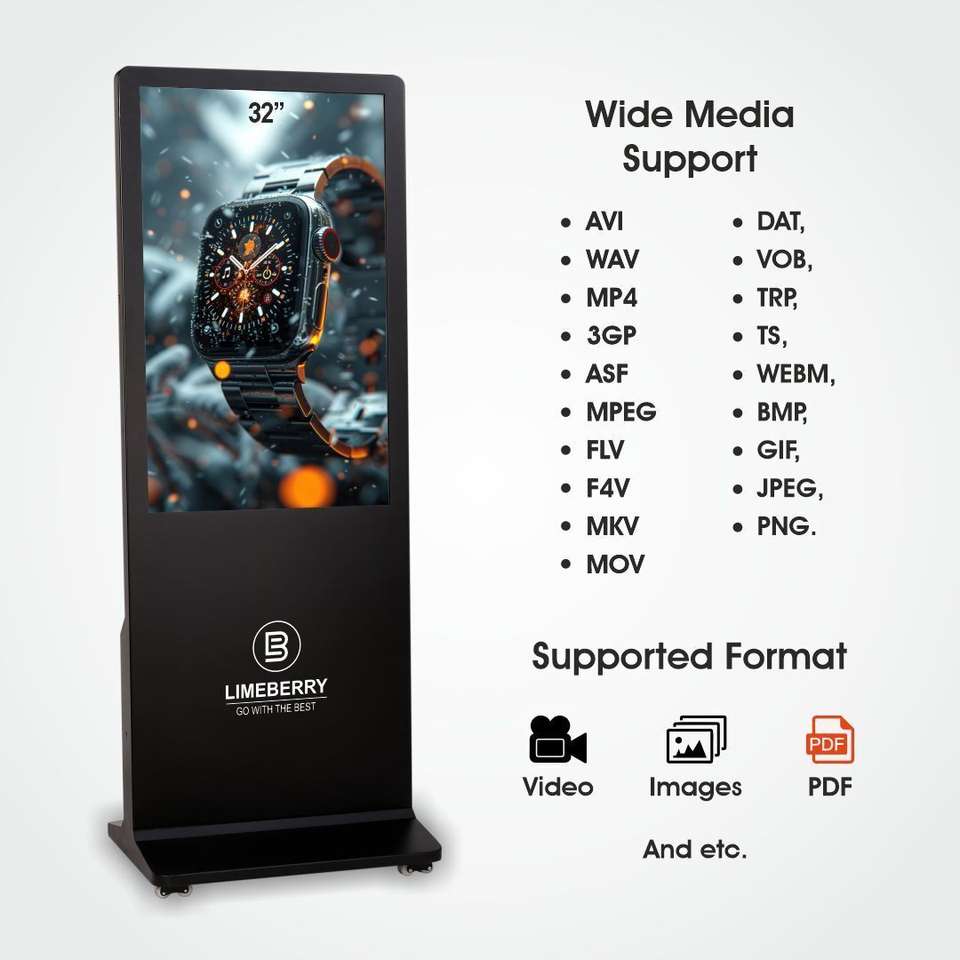 LIMEBERRY Digital Signage Standee Projector Screen Kiosk Advertisement ...