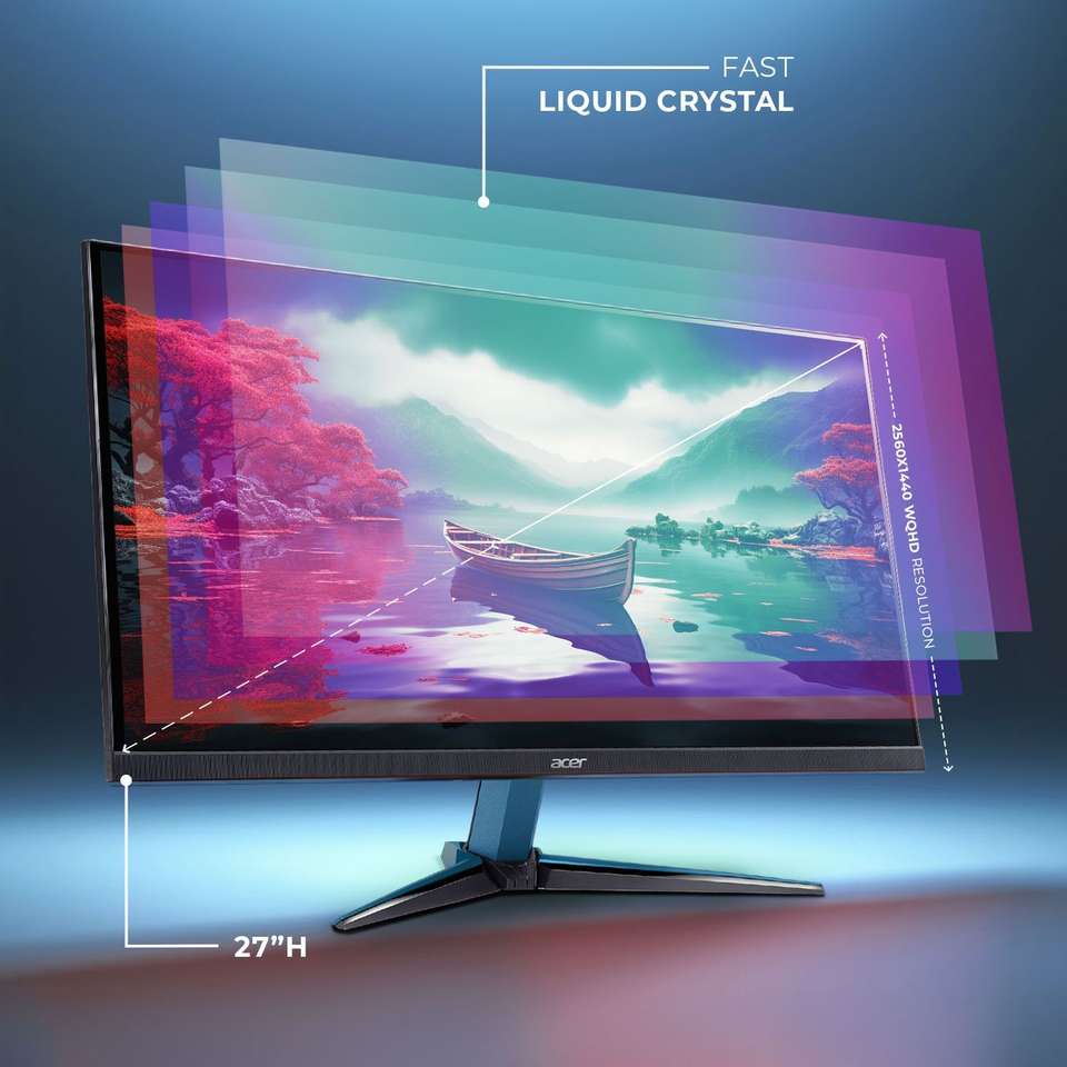 Acer NITRO VG1 series 68.58 cm (27 inch) WQHD IPS Panel with DCI-P3 95% ...