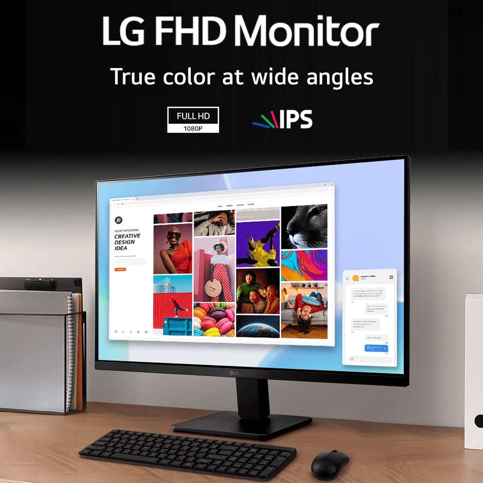 LG 68.58 cm (27 inch) Full HD IPS Panel with 3-Side Borderless Display ...