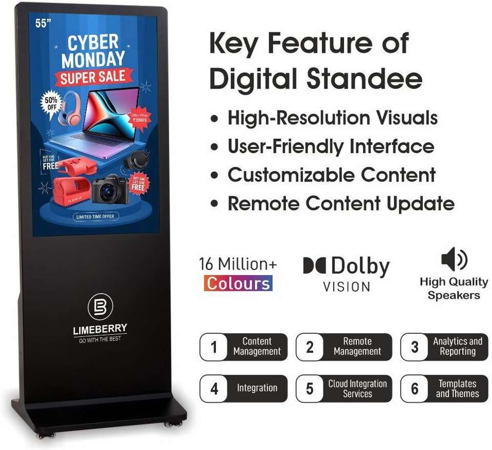 LIMEBERRY Digital Signage Standee Projector Screen Kiosk Advertisement ...