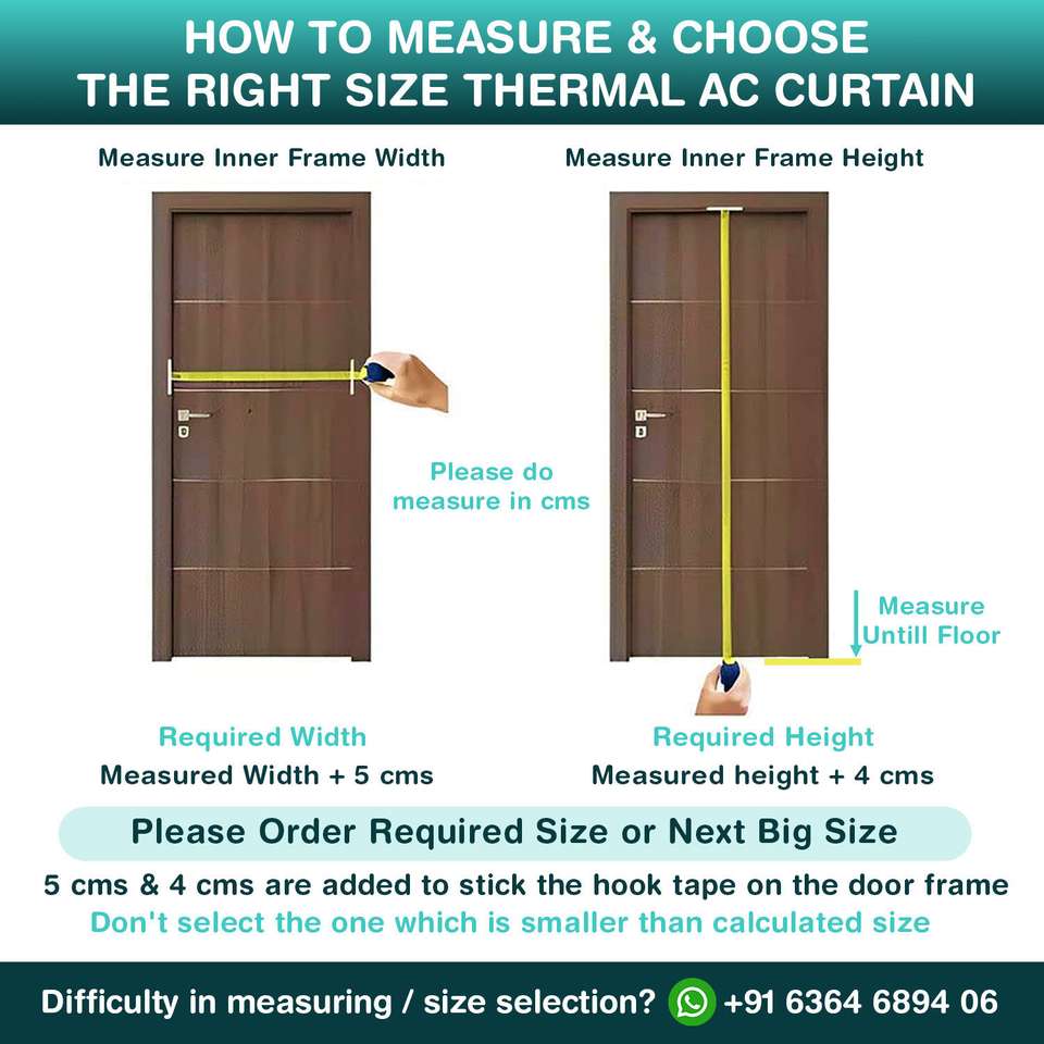 SafeMyles Magnetic Thermal AC Curtain for Door |Non-Customizable Air ...