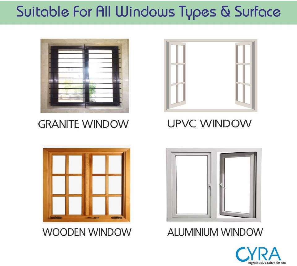 Cyra Window Mosquito Net Pre Stiched with Adhesive Hook & Loop Tape ...