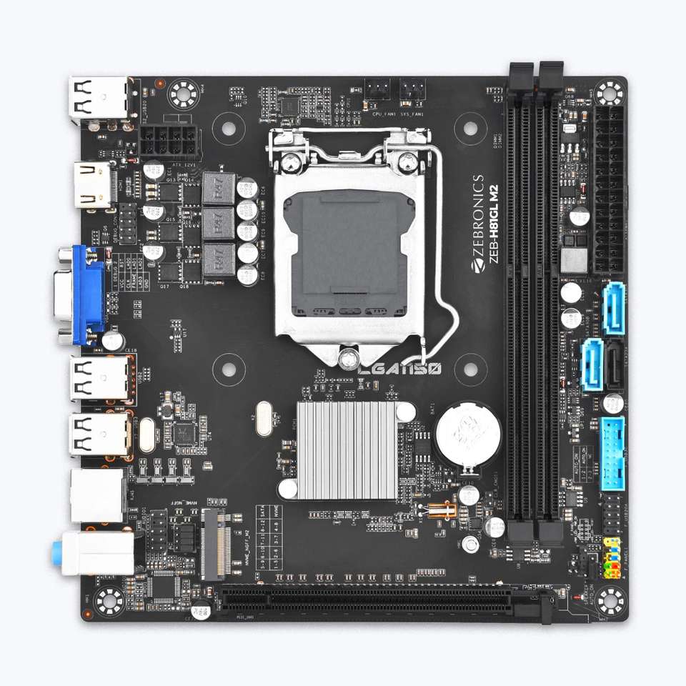 ZEBRONICS ZEB-H81M2 with PCIE M.2 / NVMe Slot (LGA 1150 Socket) LGA ...