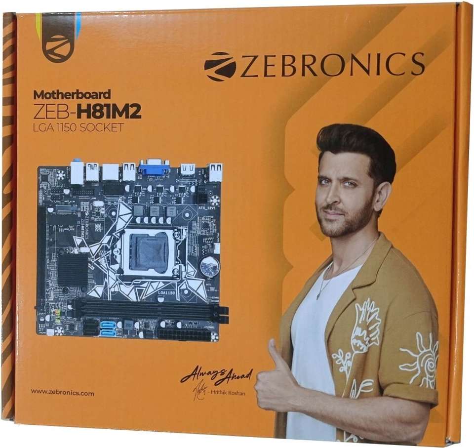 ZEBRONICS ZEB-H81M2 WITH NVME SLOT LGA 1150Socket ATX Intel H81 Express ...