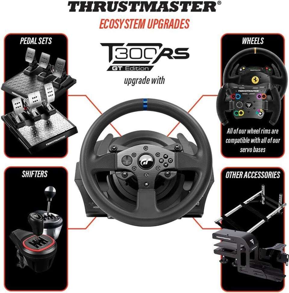 THRUSTMASTER T300 RS GT Edition Racing Game Wheel Force Feedback Work ...