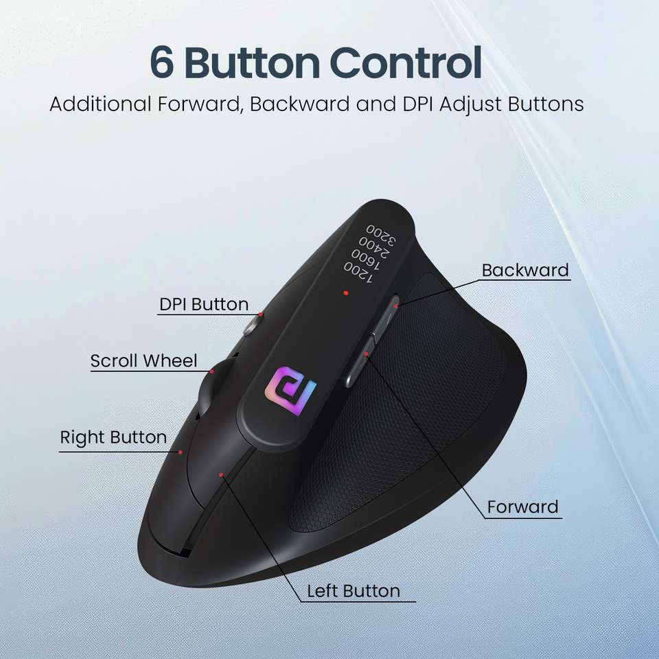 Portronics Toad Ergo Ambidextrous Optical Mouse Vertical Advanced ...