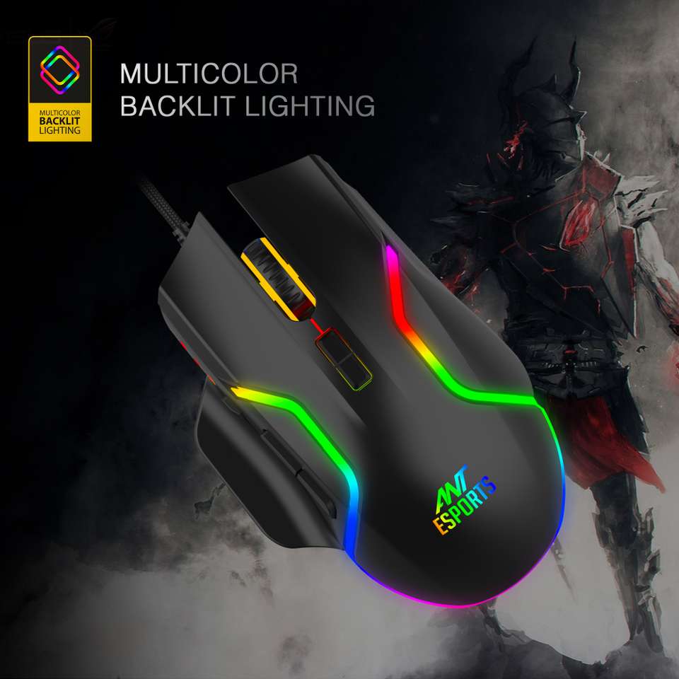 Ant Esports GM320 Wired Ambidextrous Optical Gaming Mouse upto 12800 ...