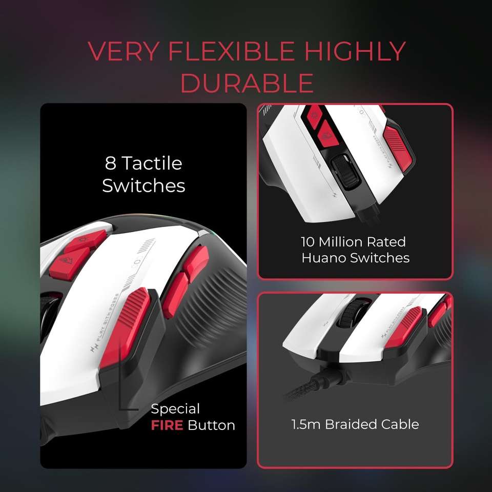 EVOFOX Blaze 12800 DPI Gaming Sensor and 8 Buttons RGB Wired ...