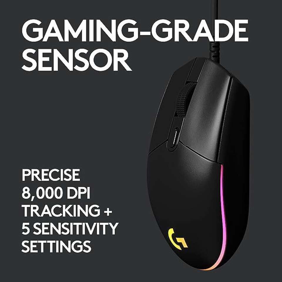 Logitech G203-Black Wired Ambidextrous Optical Gaming Mouse - Logitech ...