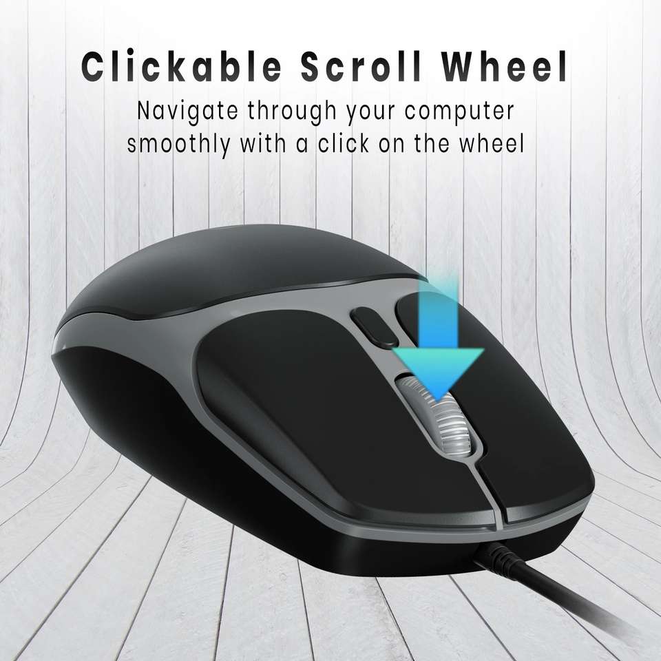 Portronics Toad 103 Wired Ambidextrous Optical Mouse with 2400 DPI ...