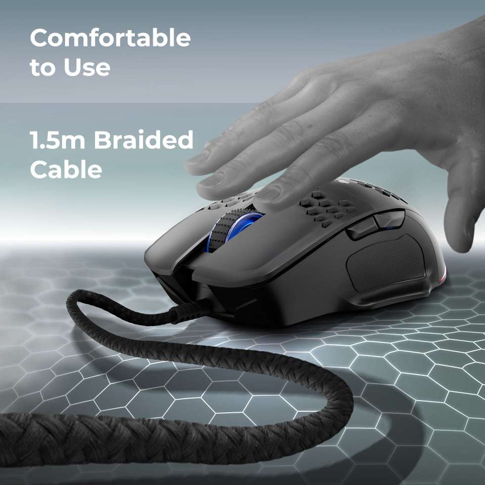 ZEBRONICS Crosshair Wired Ambidextrous Optical Gaming Mouse Premium ...
