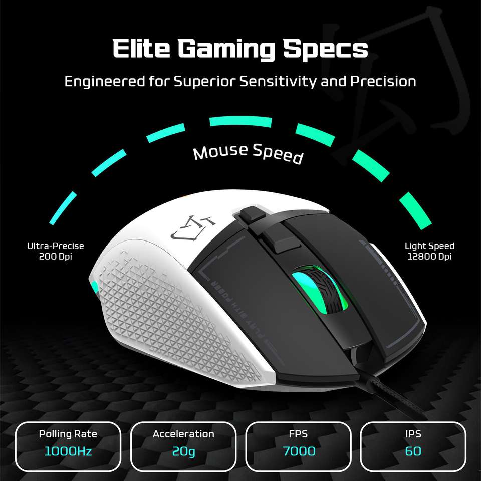 EVOFOX Phantom 2 Programmable Wired Ambidextrous Optical Gaming Mouse ...