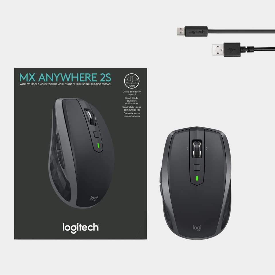 Logitech MX Anywhere 2S Wireless Ambidextrous Optical Mouse Multi ...
