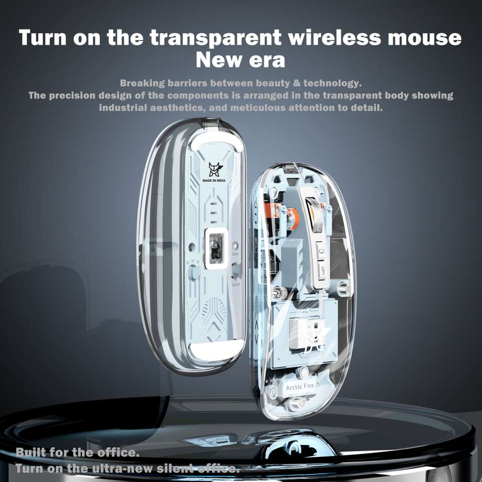 Arctic Fox Pureview Transparent Wireless and Bluetooth Rechargeable ...