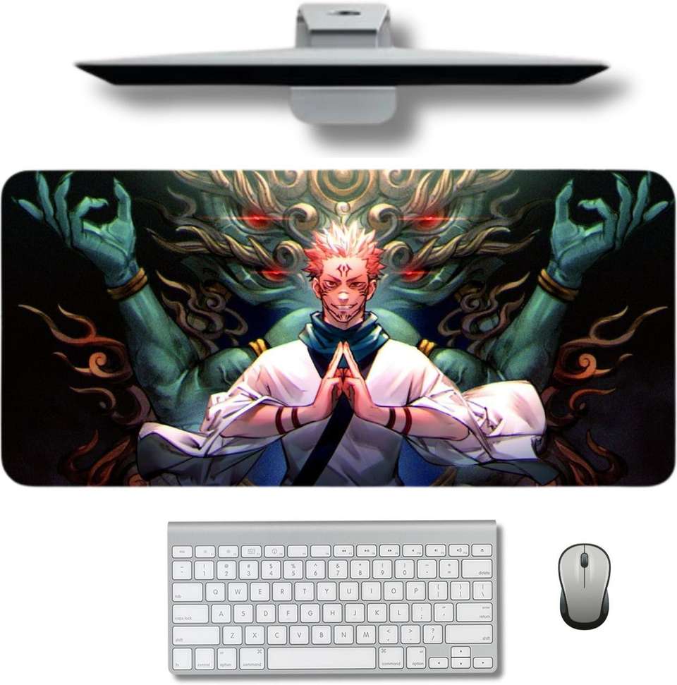 Eshaaver Laptop & Desktop Mat Sukuna Animie Printed Anti-Fray Cloth and ...