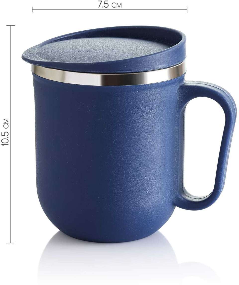 KITCHOOK Coffee Stainless Steel Insulated Tea Cup with Lid Stainless ...