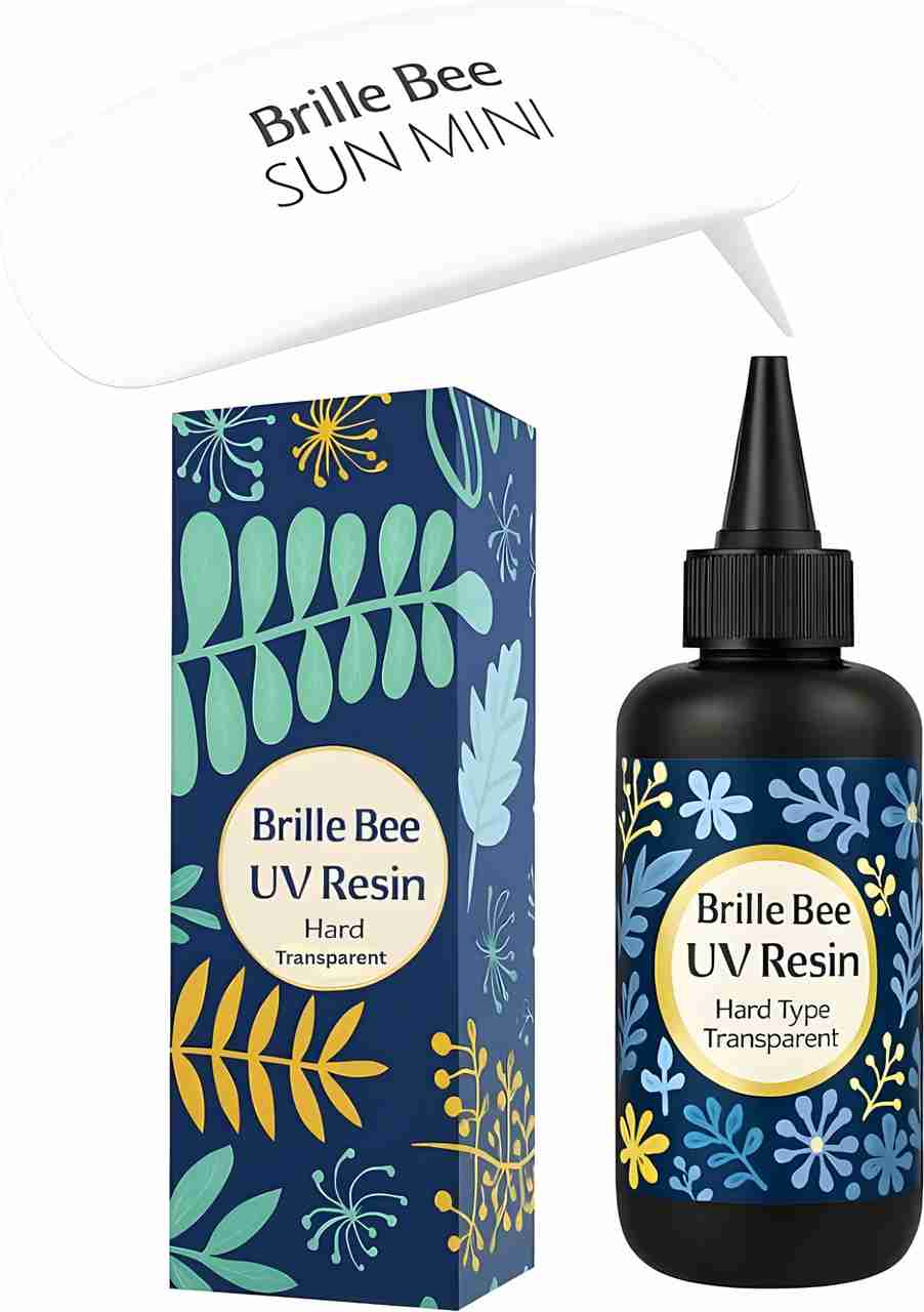 Brille Bee 'UV Resin Kit Crystal Clear Hard Type Resin with UV LED Lamp ...