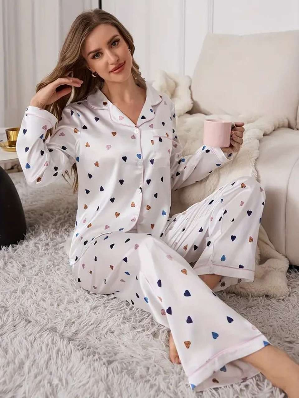 RD FASHIONNSE Women Self Design White Night Suit Set Price in India ...