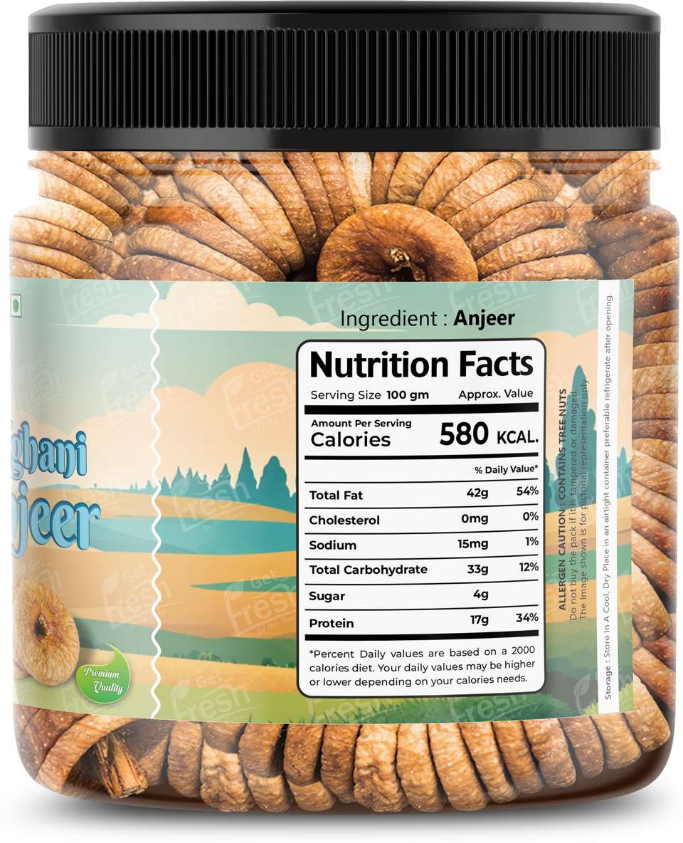 Get Fresh Get Fresh Anjeer Dry Fruits | Dried Figs- 1kg (Jar Packing ...