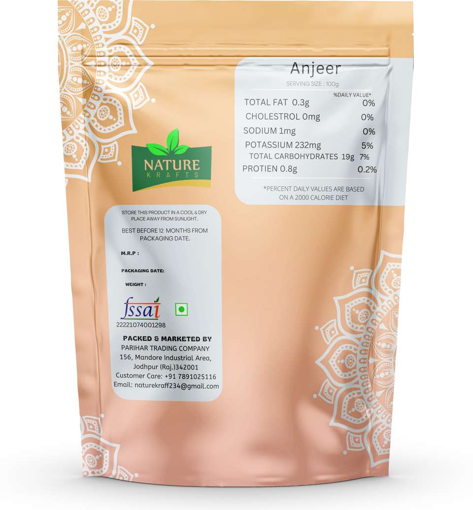 THE NATURE KRAFTS Afghani Anjeer, Premium Dried Figs 500g | Fig ...