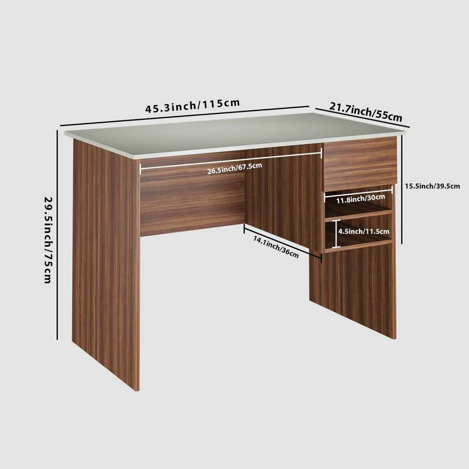 HOMEEASY Wooden Study Table, Computer Table, Office Table Engineered ...