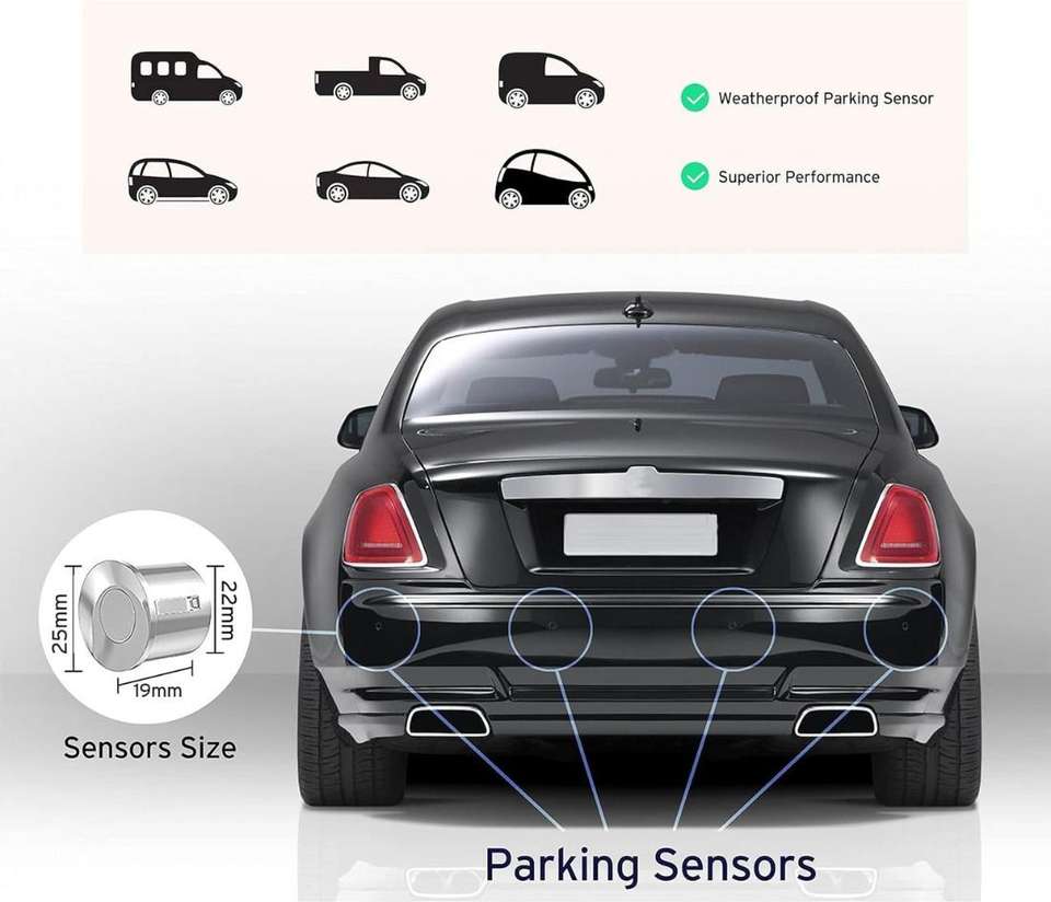 DriveXpert Parking Sensor Car White A100 Car Safety System White Color ...