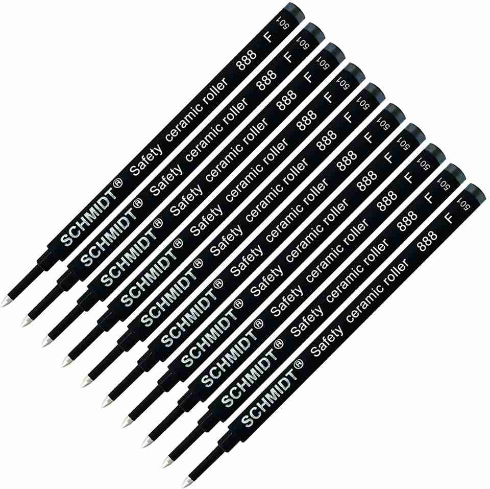 Levin 888F Pack of 10 Black Ceramic Roller Ball Pen Refill - Buy Levin ...