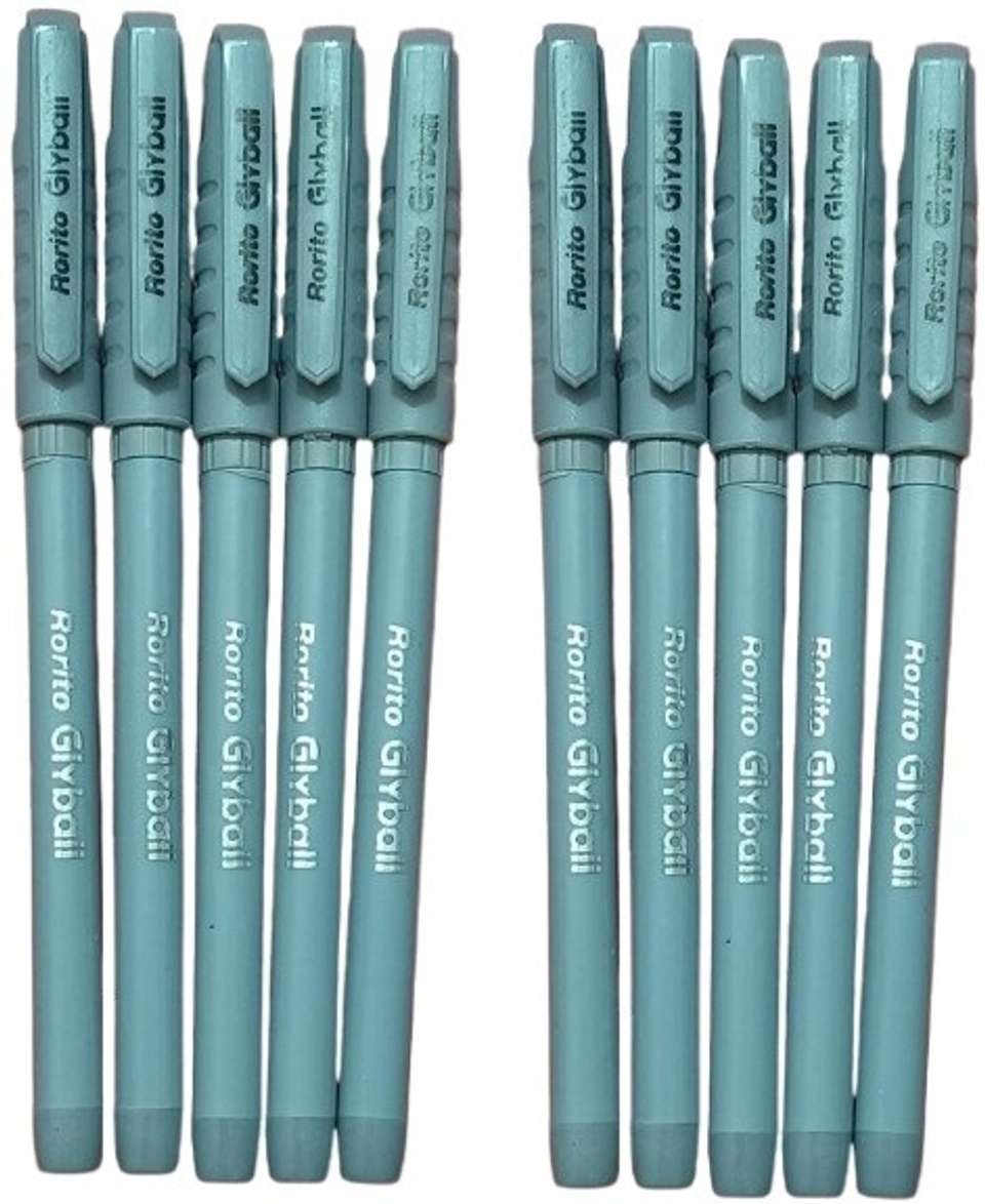 Rorito Glyball 10 Blue 10 Black Ball Pens | Zapp Writing Technology ...