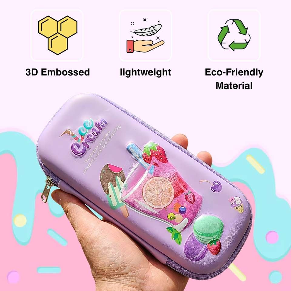 Flipkart.com | ALCANTARA Ice Cream-P391 Embossed Art Art EVA Pencil Box ...