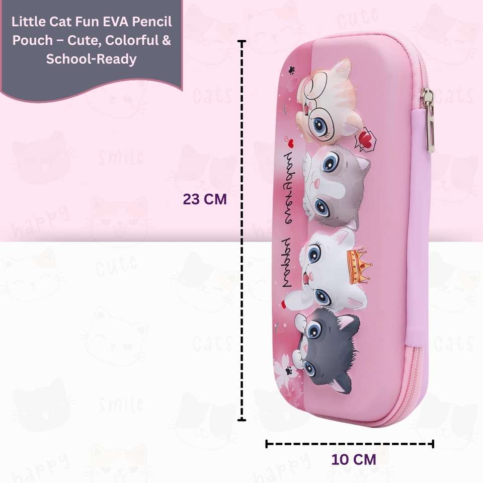 Flipkart.com | ALCANTARA Cat-P315 Embossed Art Art EVA Pencil Box - Pouch