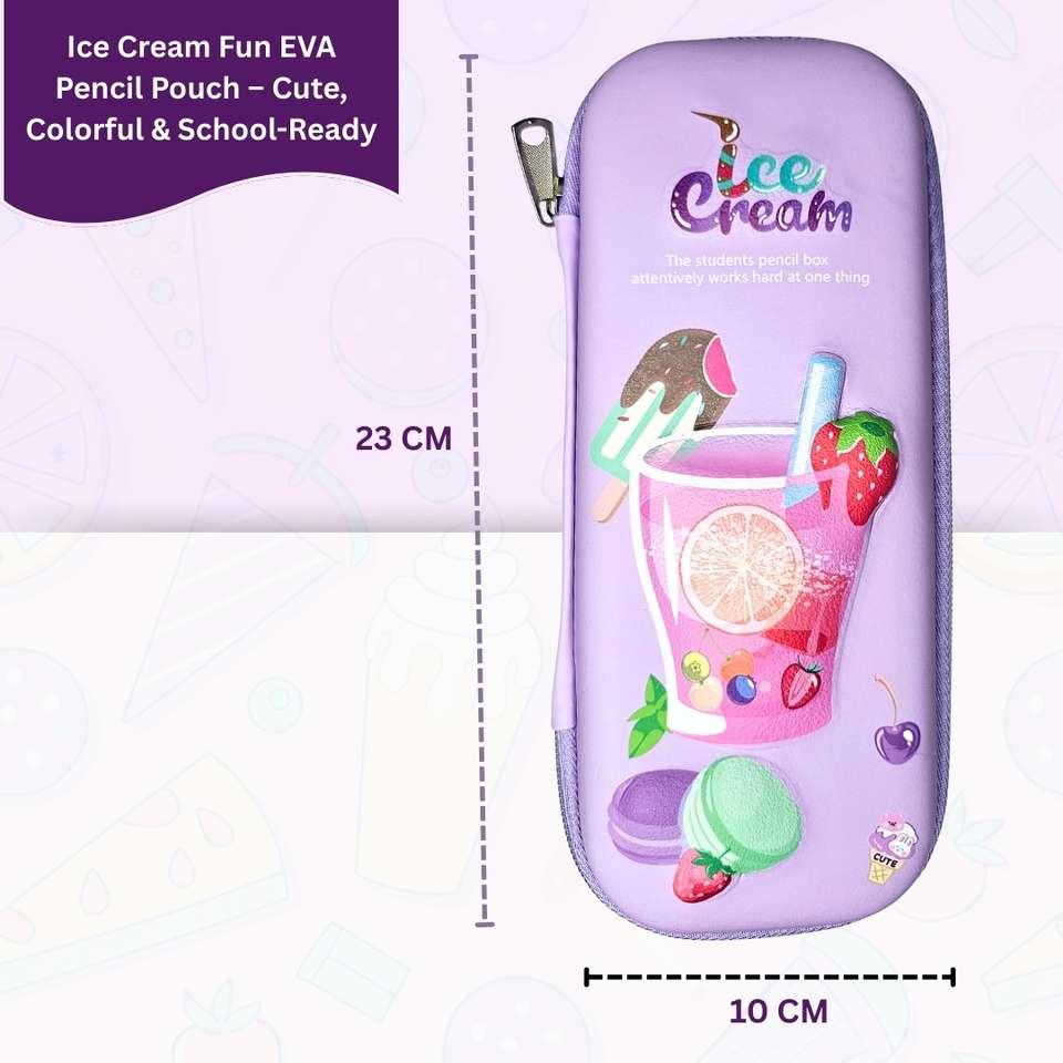 Flipkart.com | ALCANTARA Ice Cream-P964 Embossed Art Art EVA Pencil Box ...