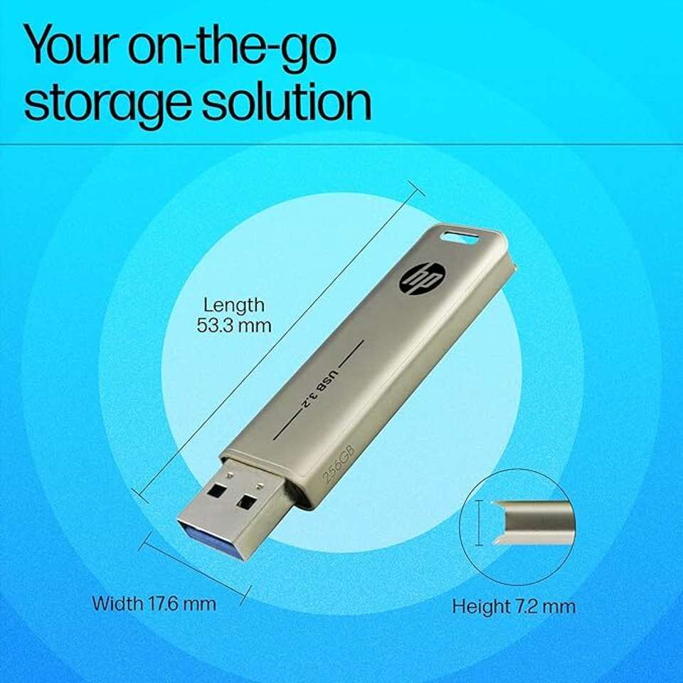 HP 796w 256GB USB 3.2 Flash Drive 256 GB Pen Drive Compatible with ...