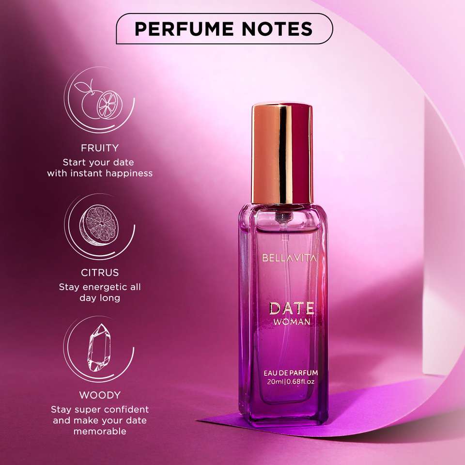 Buy BELLAVITA DATE Women Perfume with Notes of Pink Pepper, Red Fruits ...