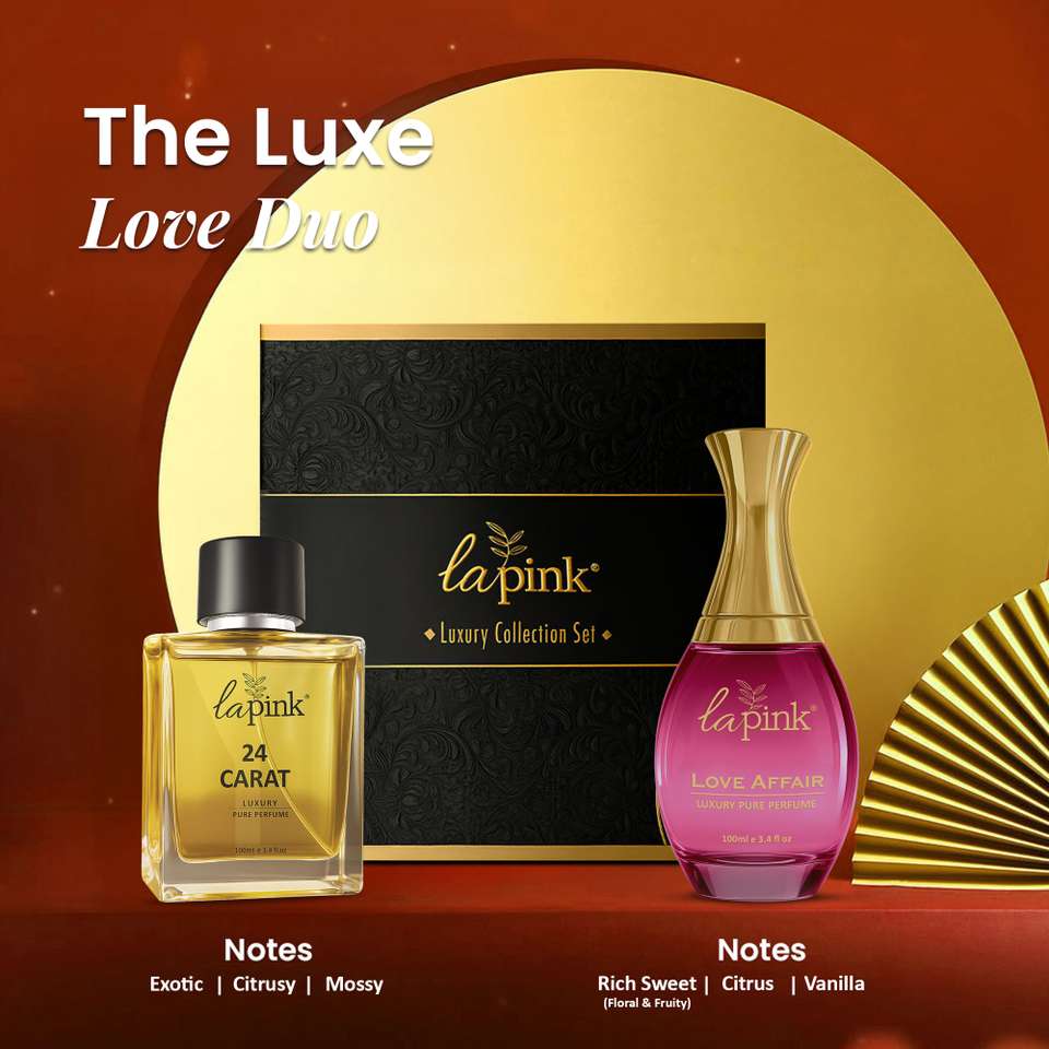 Buy La Pink Love Affair & 24 Carat Pure Perfume Gift Set Luxury Long ...