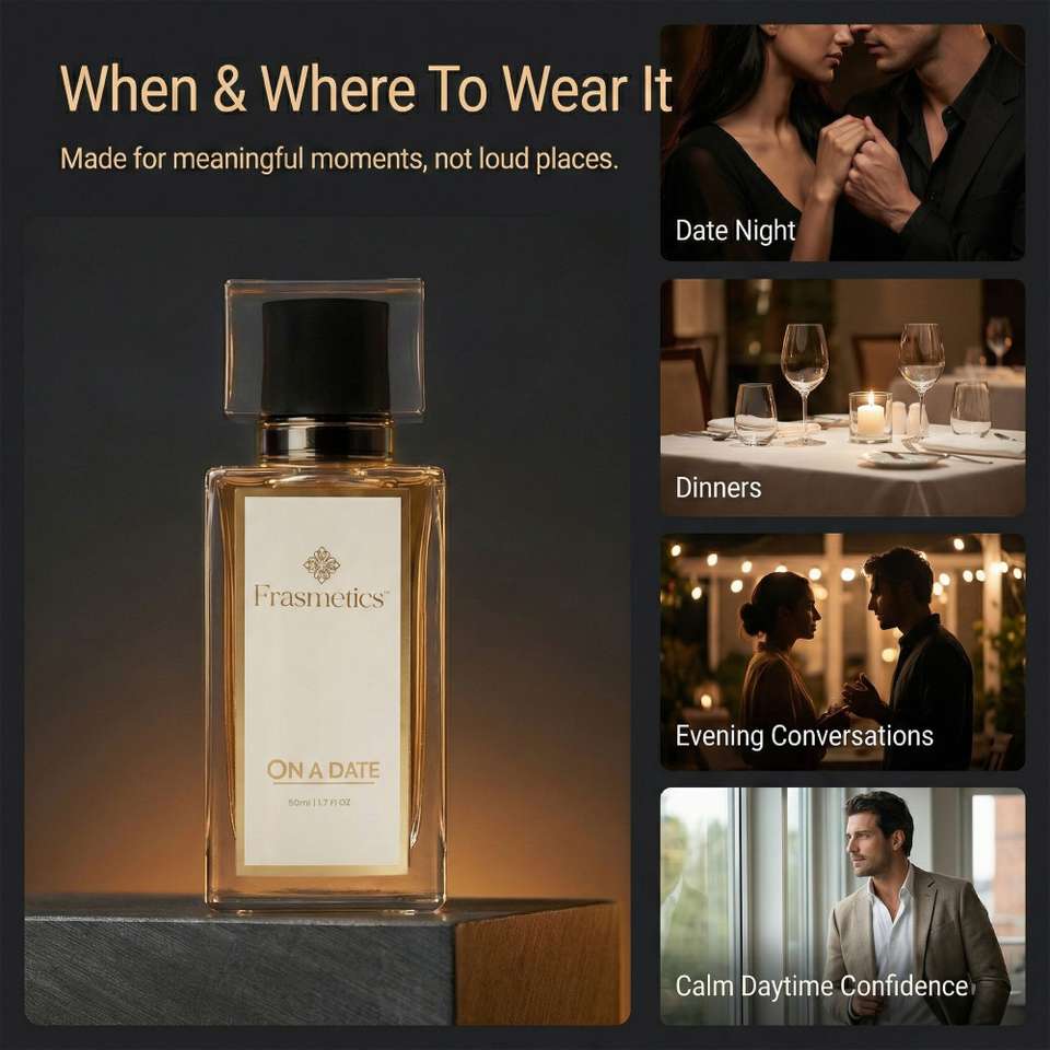 Buy Frasmetics On A Date" Men's Eau de Parfum – Romantic, Long-Lasting ...