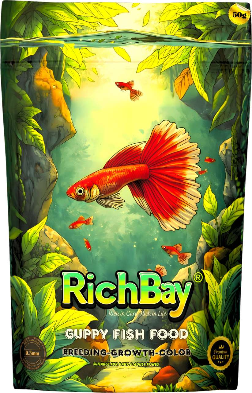 RichBay PREMIUM QUALITY GUPPY FISH FOOD 2 in 1 combo Fish 0.095 kg (2x0 ...