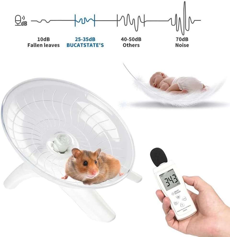 HASTHIP Hamster Wheel 7 Inch Quiet Running Wheel with Anti Slip Stand ...
