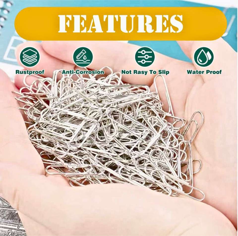 Flipkart.com | SAHAPECT Metal Stainless Steel U Clip 26 mm Paper Gem ...