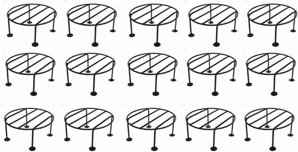 WOZTI Round Metal Pot Stand 4 Leg Plant Container Set Price in India ...
