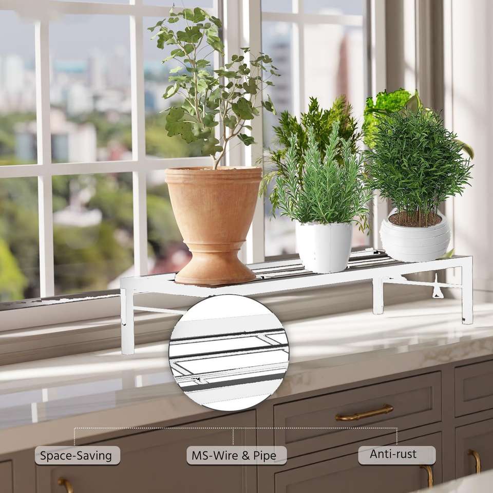 Iron Lands Elegant Pot stand Color - White Plant Container Set Price in ...