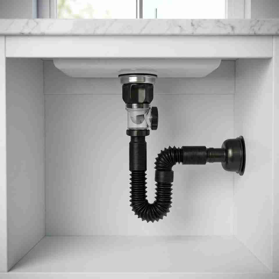 STELLARWARE Corrugated Flexible Sink Drain Hose with Universal Fit ...