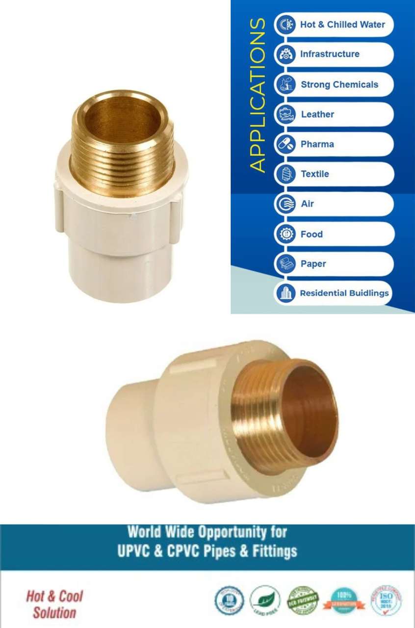 Fitvit CPVC BRASS MTA 25MM (1'), PACK OF 5 PCS, 25 mm Plumbing Pipe ...