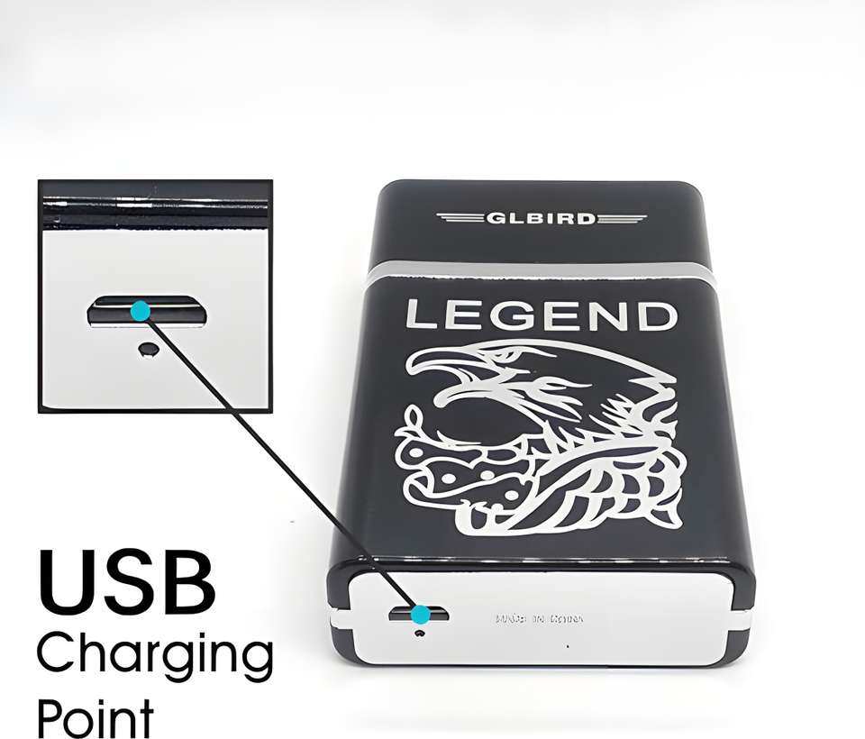 GUGGU Usb (Cigarette Lighter) Electronic Usb Windproof Rechargeable ...