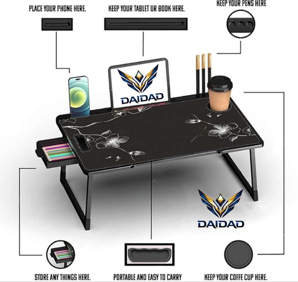 DAIDAD FLOWER#COT Wood Portable Laptop Table Price in India - Buy ...