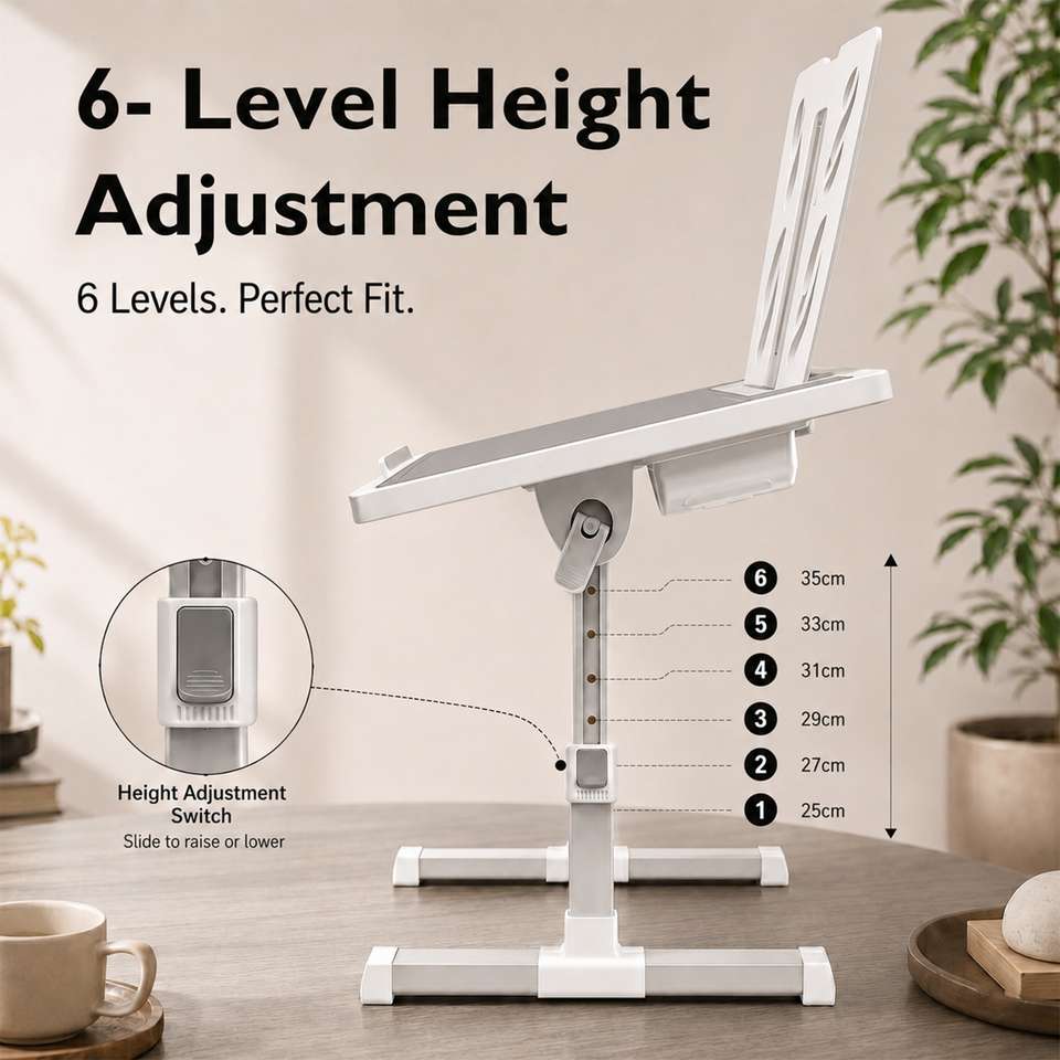 StarAndDaisy Laptop Desk, Portable Foldable Laptop Bed Tray Table with ...