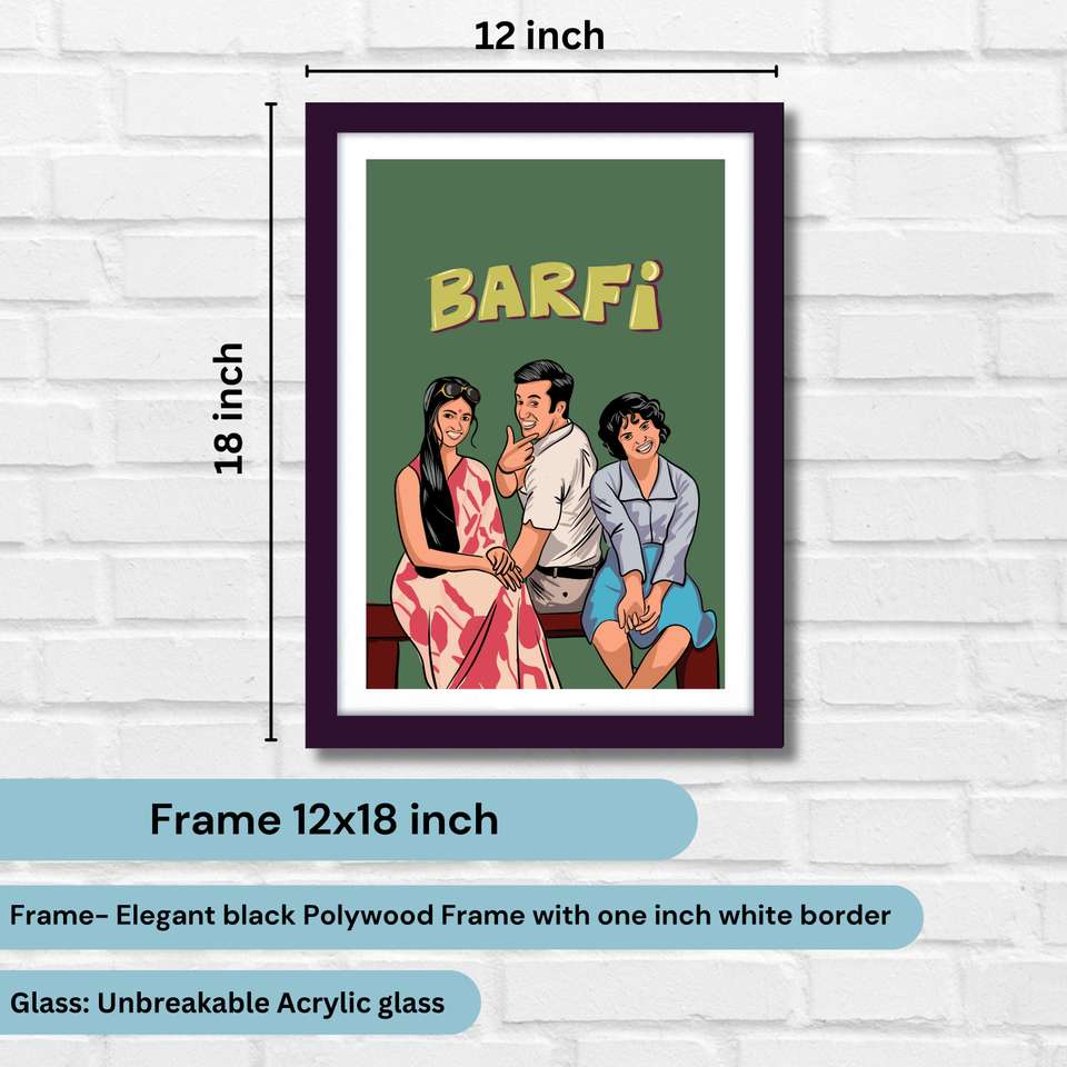 Barfi movie Poster Frame For wall decoration home bedroom living room ...