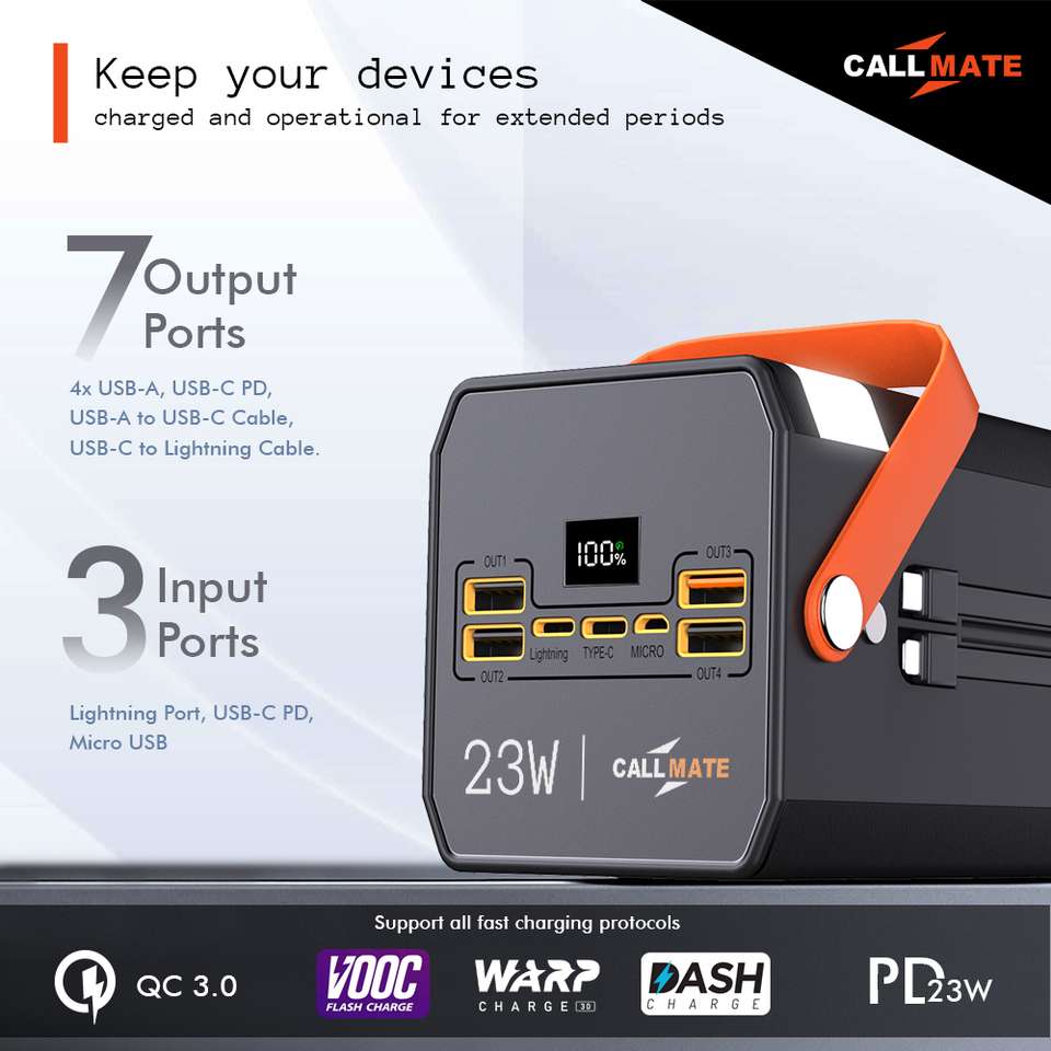 Callmate 100000 mAh 23 W Power Bank Price in India - Buy Callmate ...