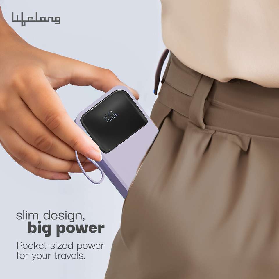 Lifelong 20000 mAh 22.5 W Compact Pocket Size Power Bank Price in India ...