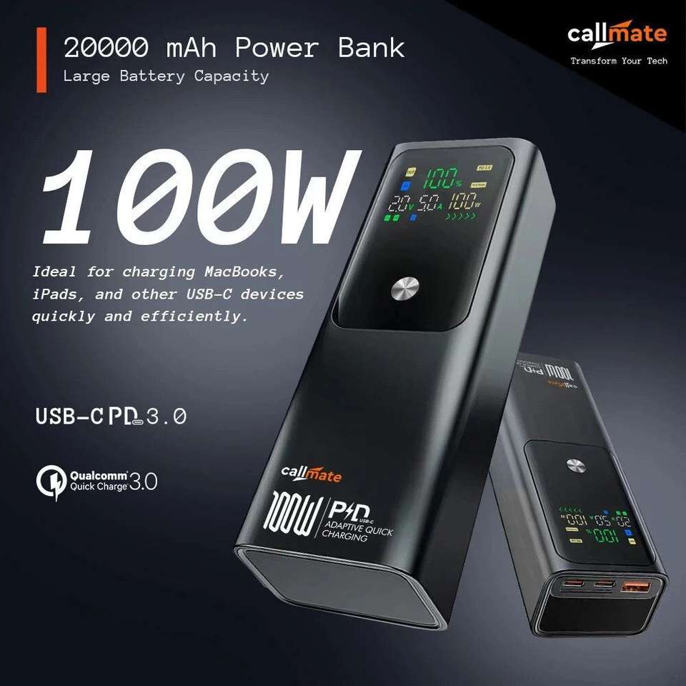 Callmate 20000 mAh 100 W Power Bank Price in India - Buy Callmate 20000 ...