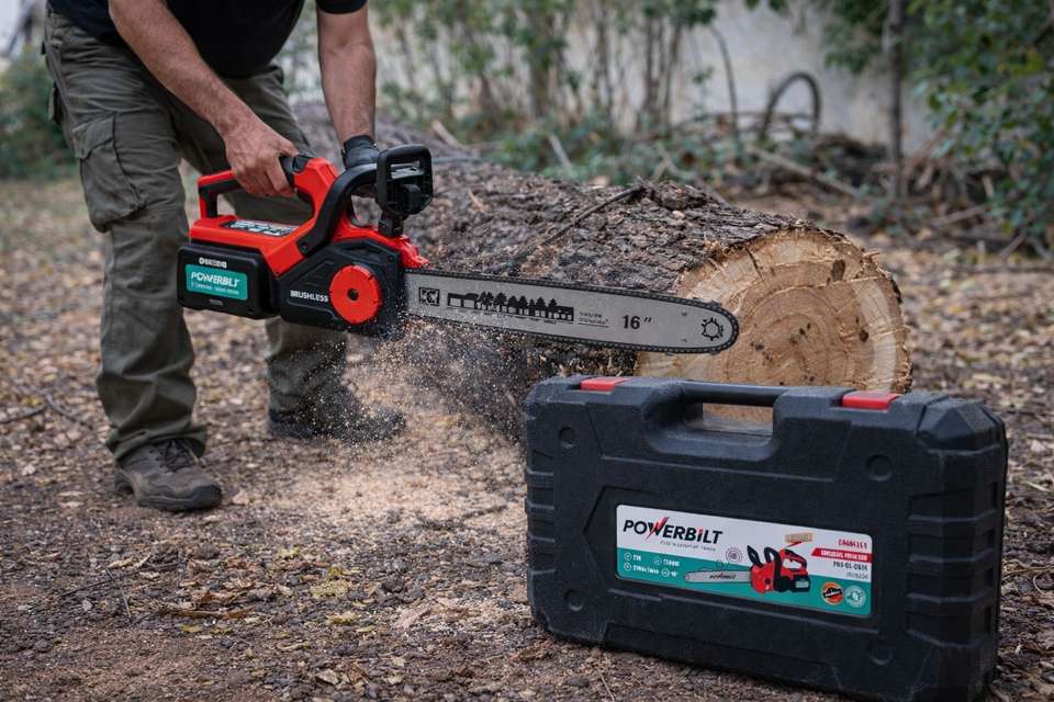 PowerBilt PBT-CL-CS16 CORDLESS BRUSHLESS CHAINSAW 16" 21V 6.0AH LI-ION ...